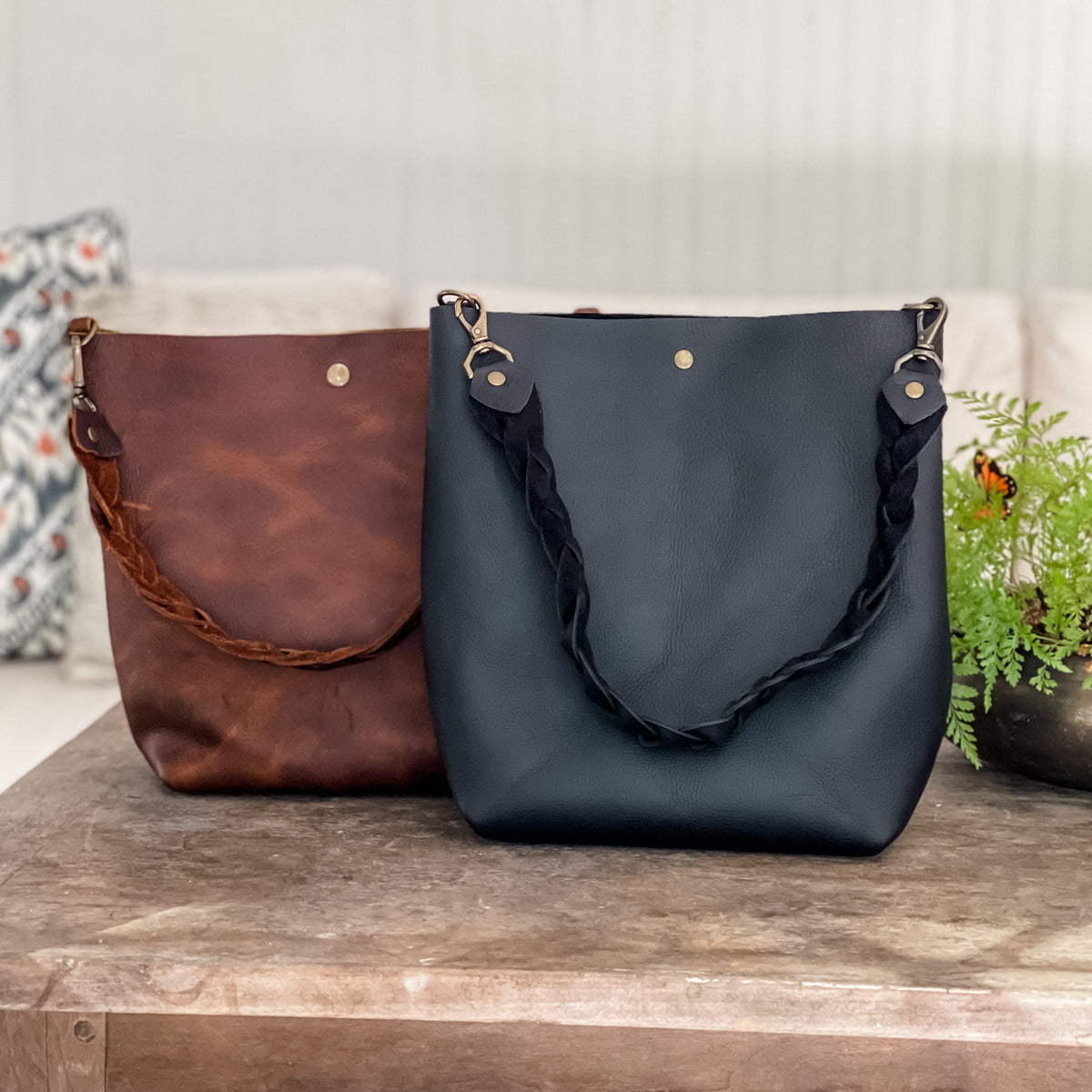 The Peyton Bucket Tote – Holy Cow Leather & Goods